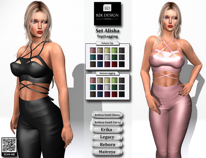 Second Life Marketplace - ..::B2K Design::..Set Alisha - Maitreya Lara - Belleza GenX Classic ...